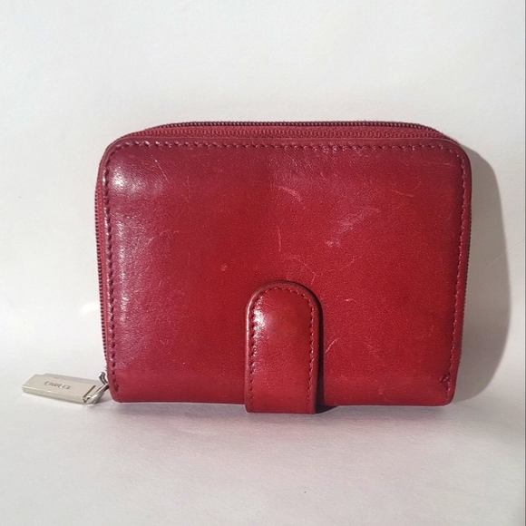 HOBO | Bags | Guc Vintage Hobo Mini Leather Wallet Zip Red | Poshmark